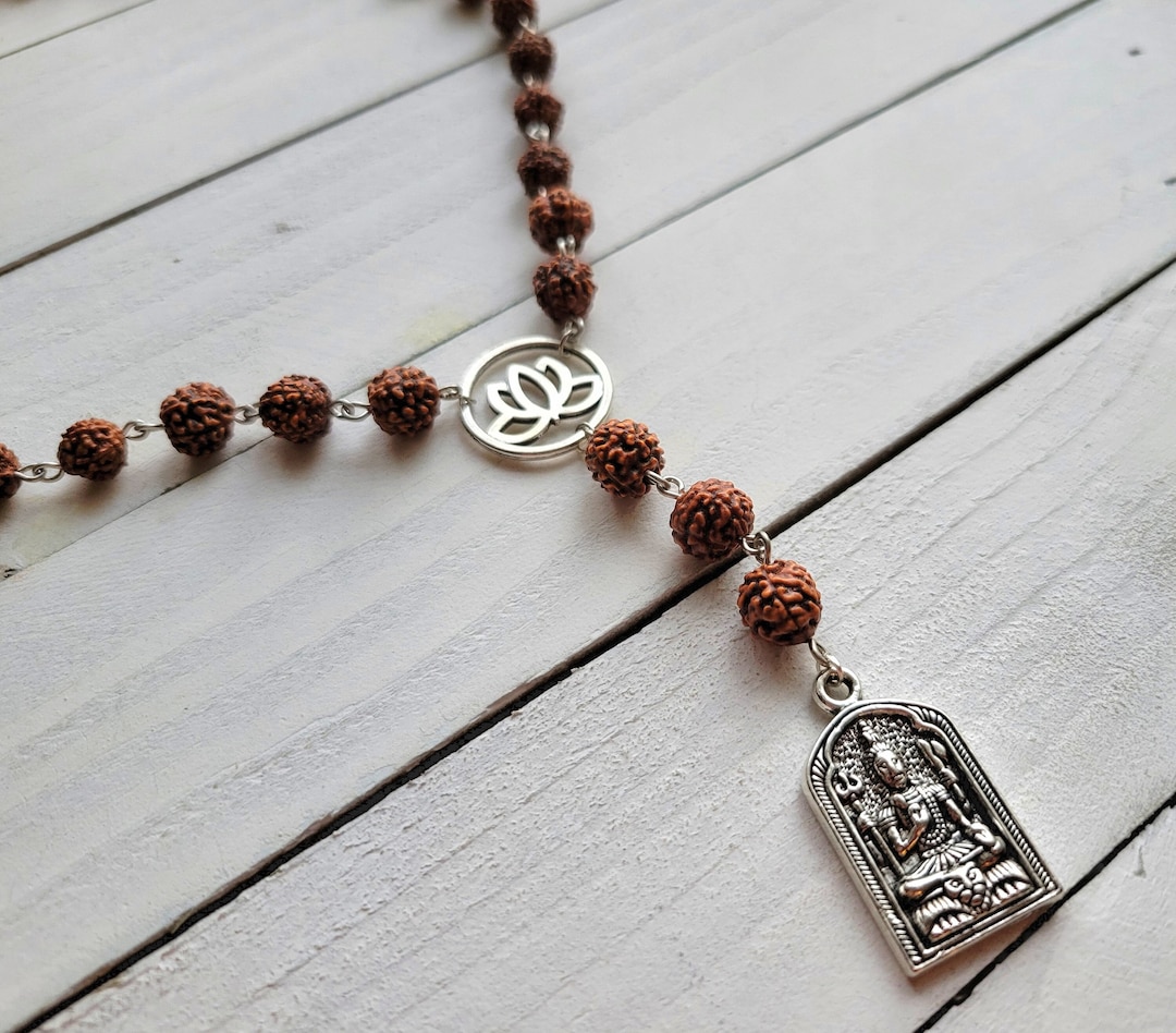 Shiva Inspired Rudraksha Seed Beaded Hindu God Mini Prayer Beads - Etsy