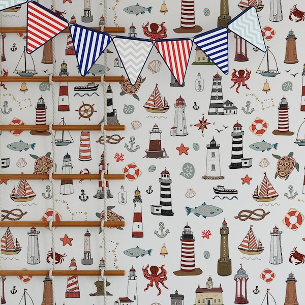 Lighthouse Wallpaper Mural - Etsy