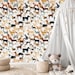 Dog Pattern Watercolor Wallpaper, Removable, Nursery Wall Art, Self ...