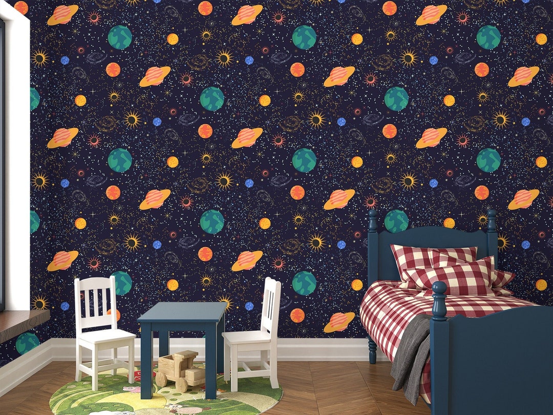 Space Wallpaper, Universe, Modern Pattern, Wall Decor, Self Adhesive ...