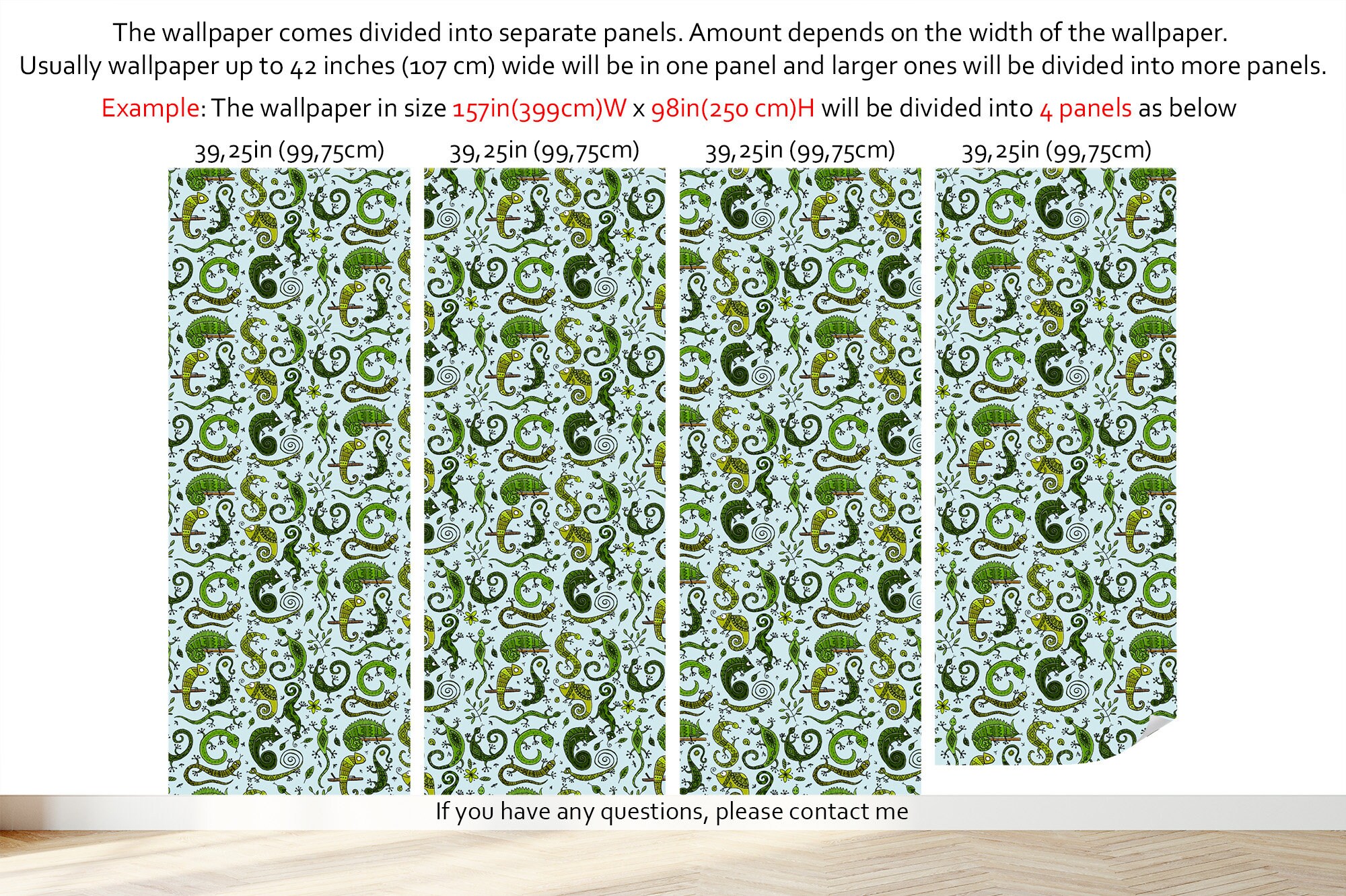 Jungle Animal Wallpaper Lizard Pattern Removable Nursery - Etsy
