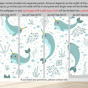 Magic Narwhals, Rainbow Pattern, Cute Unicorn of Sea Wallpaper | Peel ...