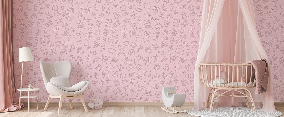 Kids and Baby Wallpaper, Kids Mural, Nursery Wallpaper, Peel & Stick ...
