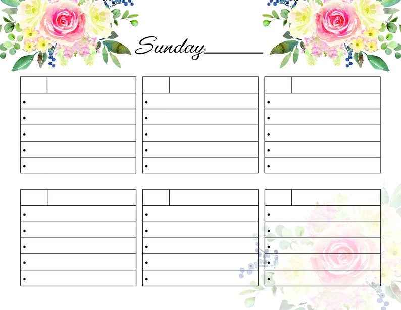 Printable Daily Block Planner - PDF in Three Sizes: Letter, A4, & A5 ...