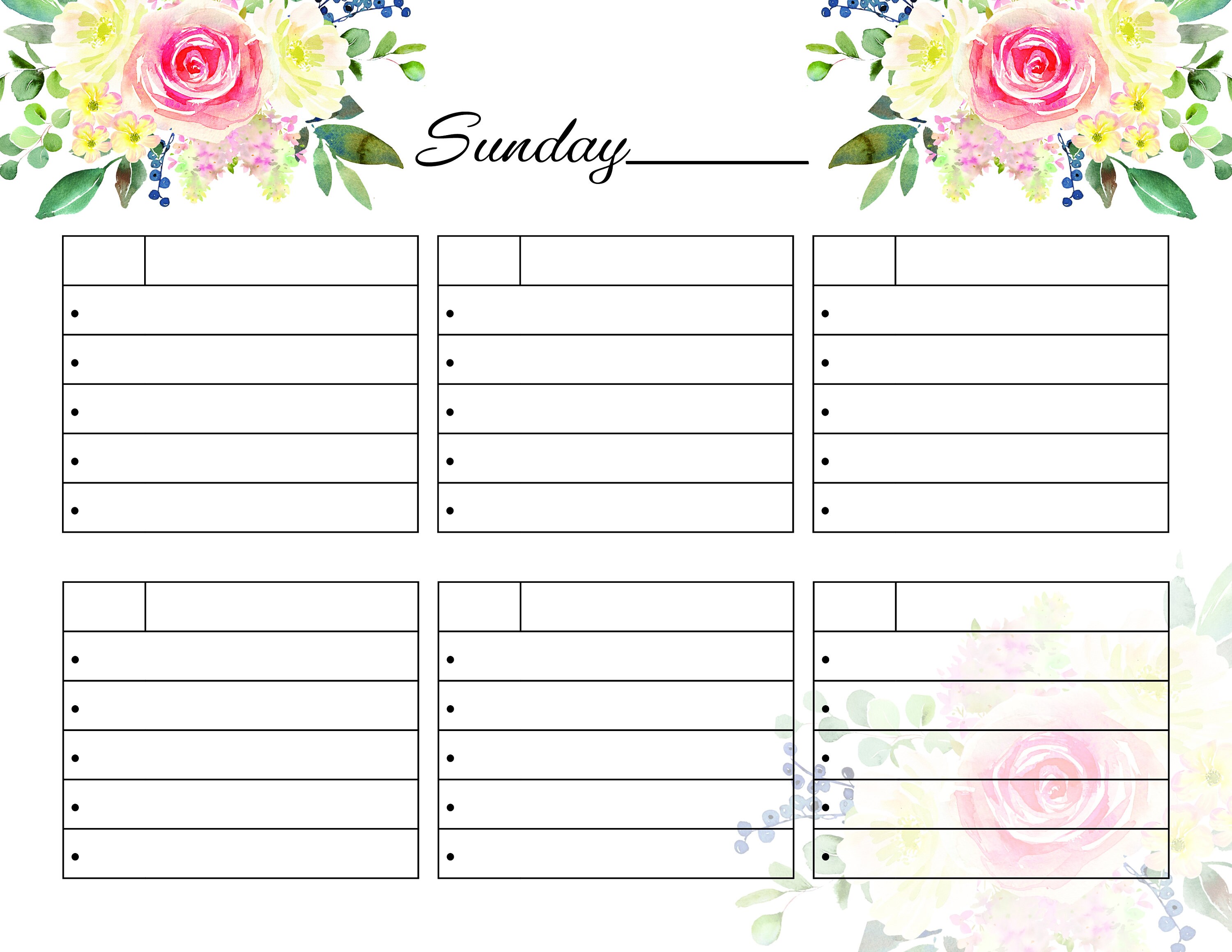 Printable Daily Block Planner - PDF in Three Sizes: Letter, A4, & A5 ...