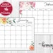 2021 Printable Monthly Calendar, 2021 Monthly Planner, Floral ...