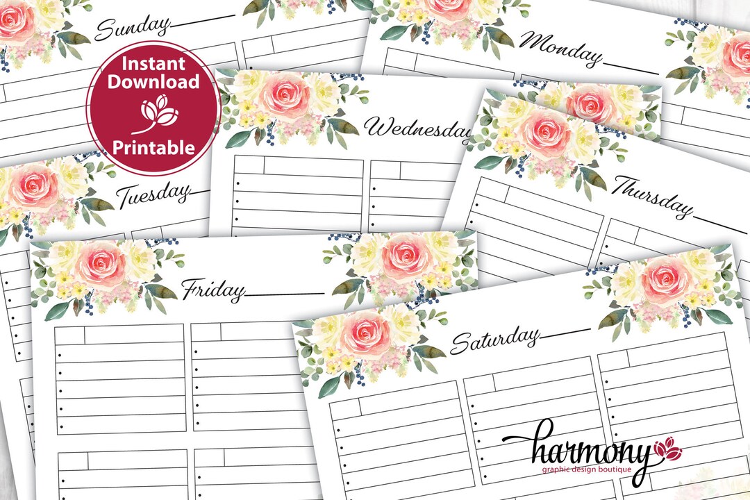 Printable Daily Block Planner - PDF in Three Sizes: Letter, A4, & A5 ...
