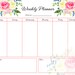 Printable Weekly Planner PDF in Three Sizes: Letter A4 and - Etsy