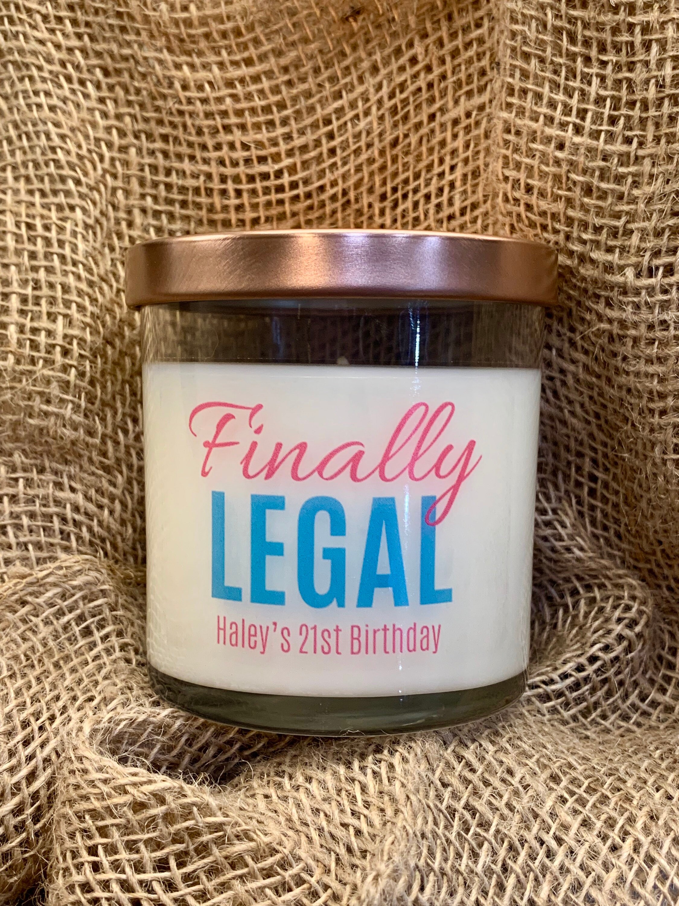 21st Birthday Candle Personalized Name & Initial Candle | Etsy