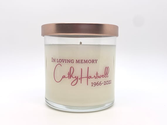 Memorial Candle in Loving Memory Remembrance Candle | Etsy