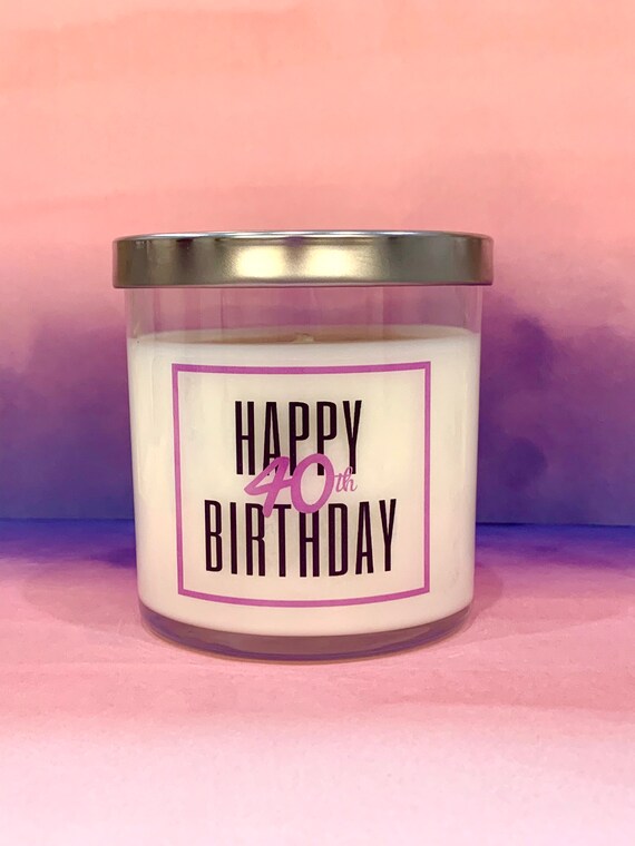40th Birthday Candle Gift for Her | Etsy