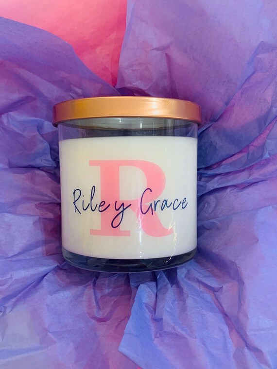 Personalized Name & Initial Candle Teen Gift Teen Birthday | Etsy