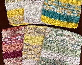 Knit Handmade Dishcloth With Scrubby - Etsy