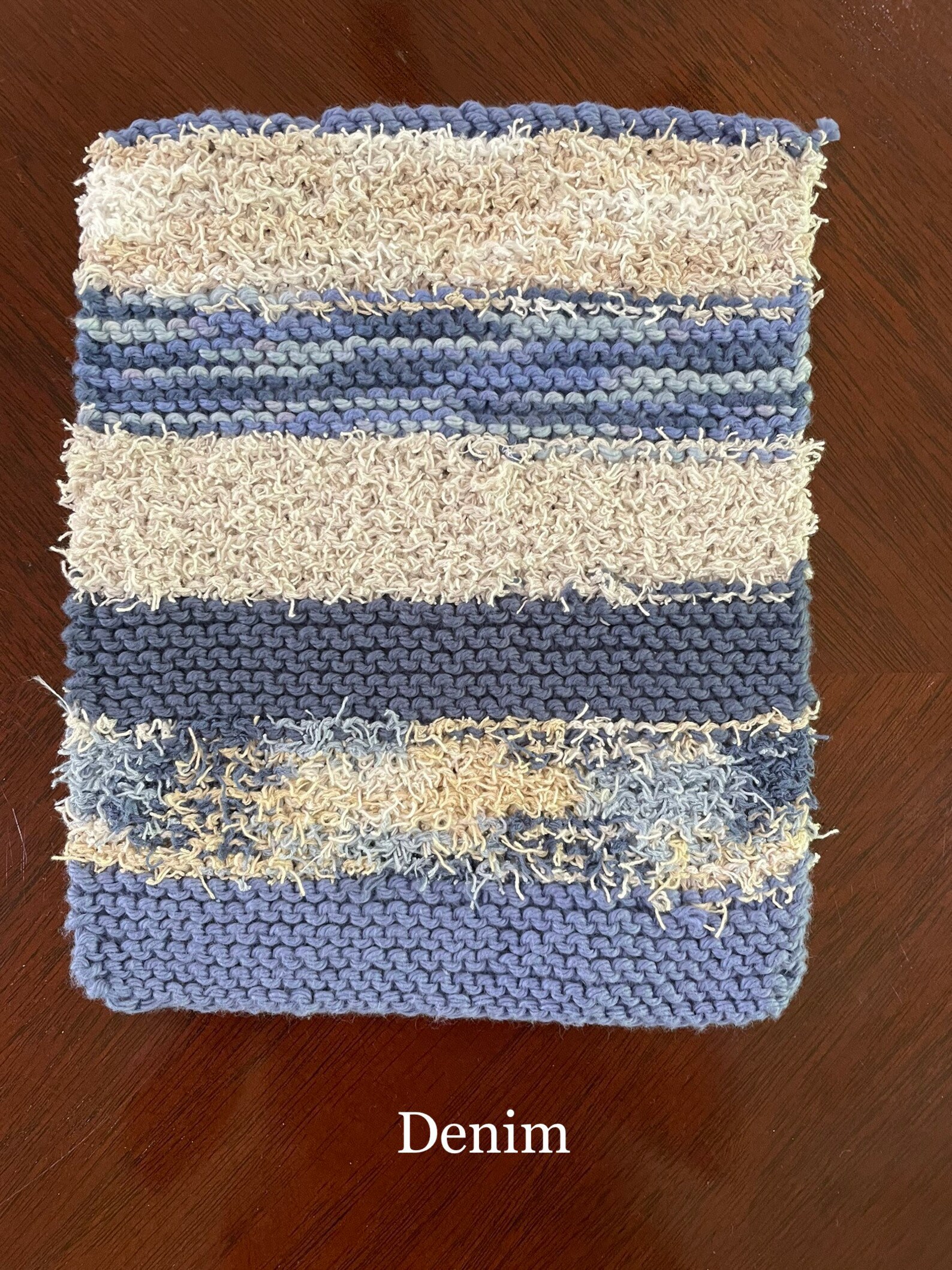Knit Handmade Dishcloth With Scrubby - Etsy