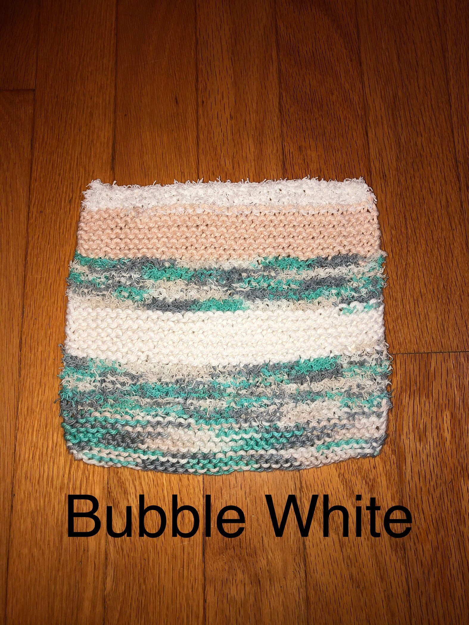 Knit Handmade Dishcloth With Scrubby - Etsy