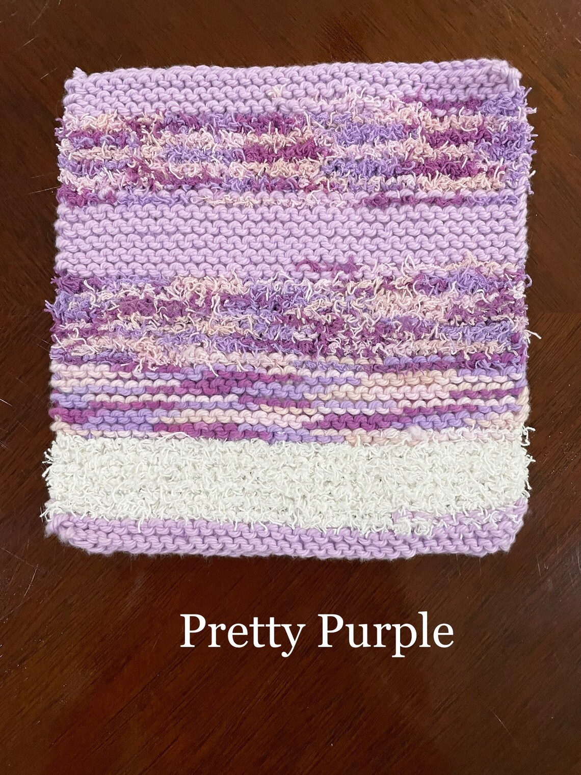 Knit Handmade Dishcloth With Scrubby - Etsy