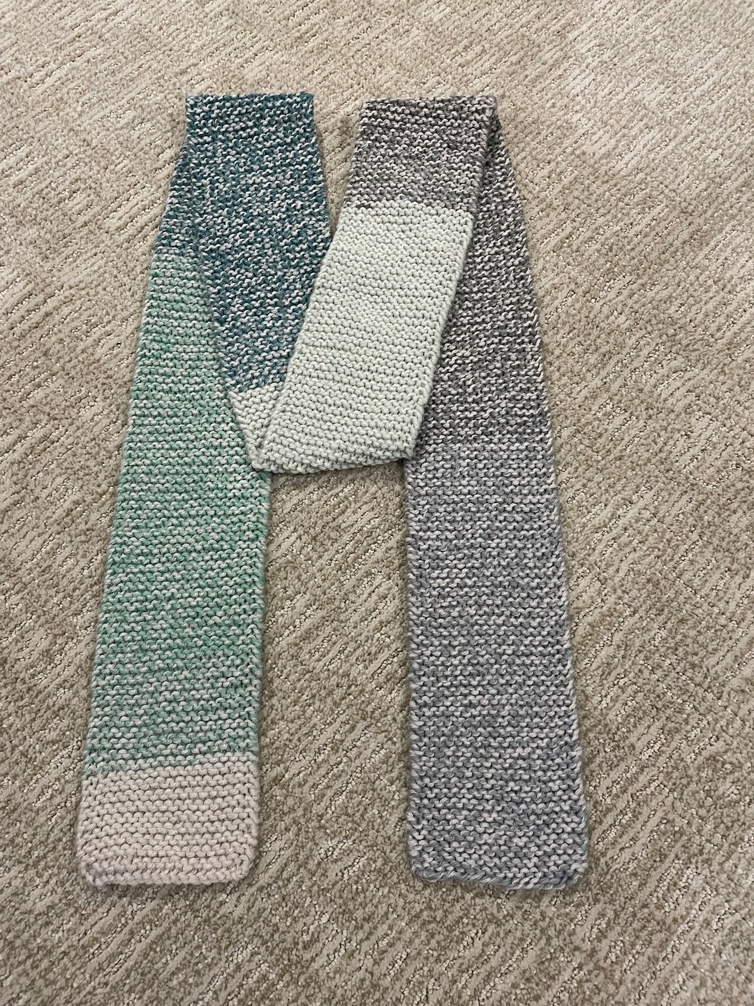 Handmade Knit Scarf Multi Colored - Etsy