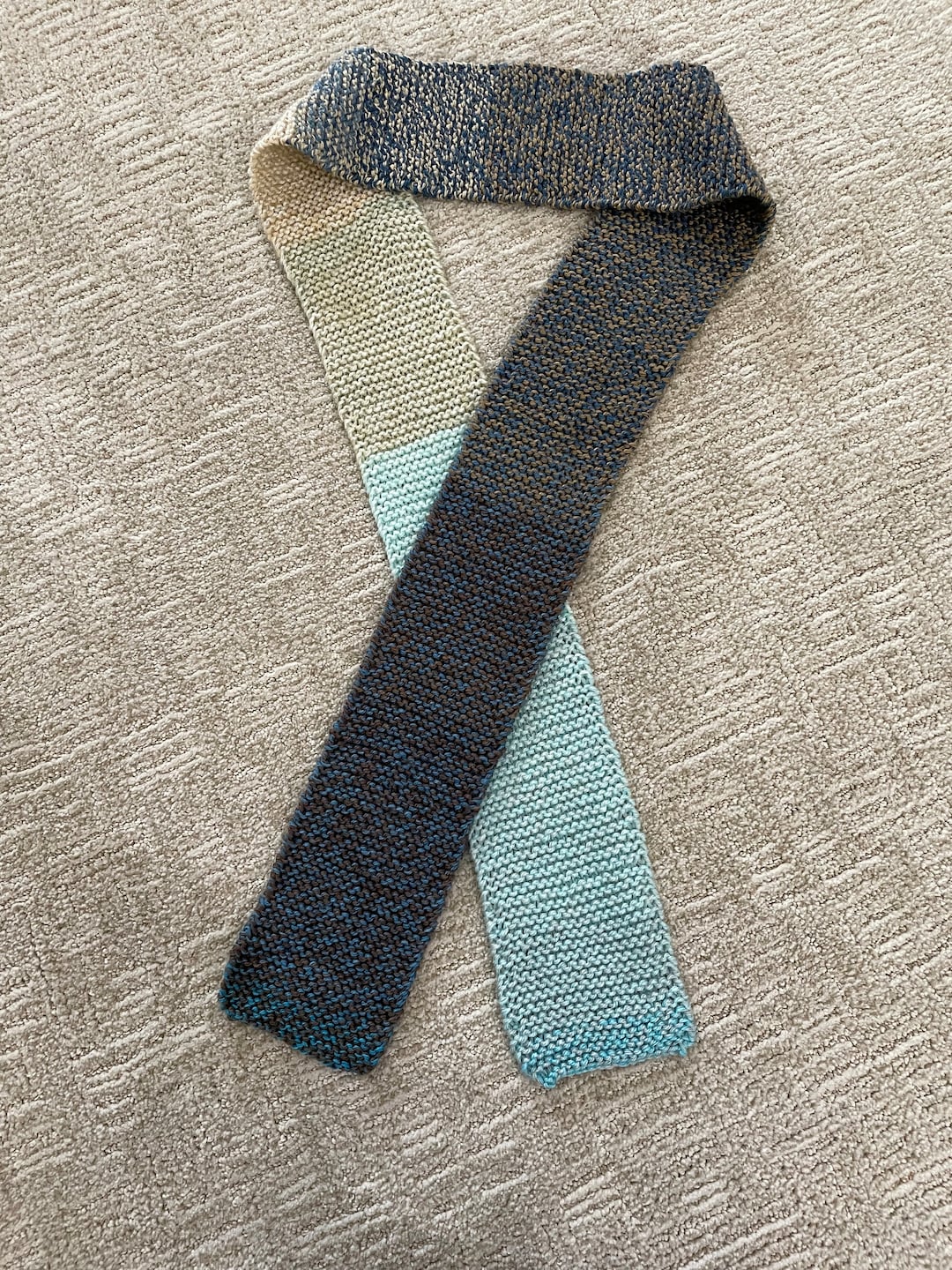 Handmade Knit Scarf Multi- Colored - Etsy