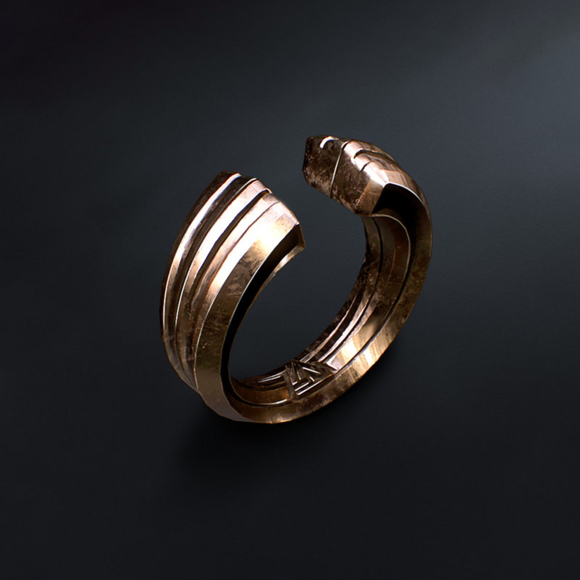 CYCLONE RING Bronze Cyberpunk Futuristic Sci-fi and - Etsy