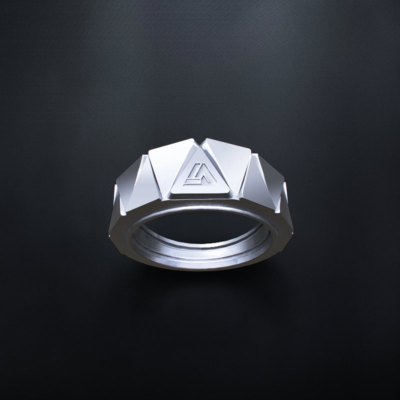 MIRAGE - Sterling Silver, Rhodium Plated, Cyberpunk, Futuristic, Sci-fi ...