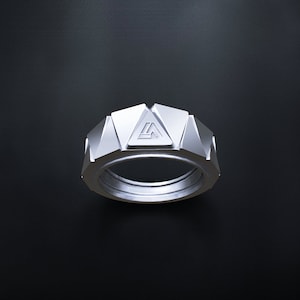 MIRAGE - Sterling Silver, Rhodium Plated, Cyberpunk, Futuristic, Sci-fi ...