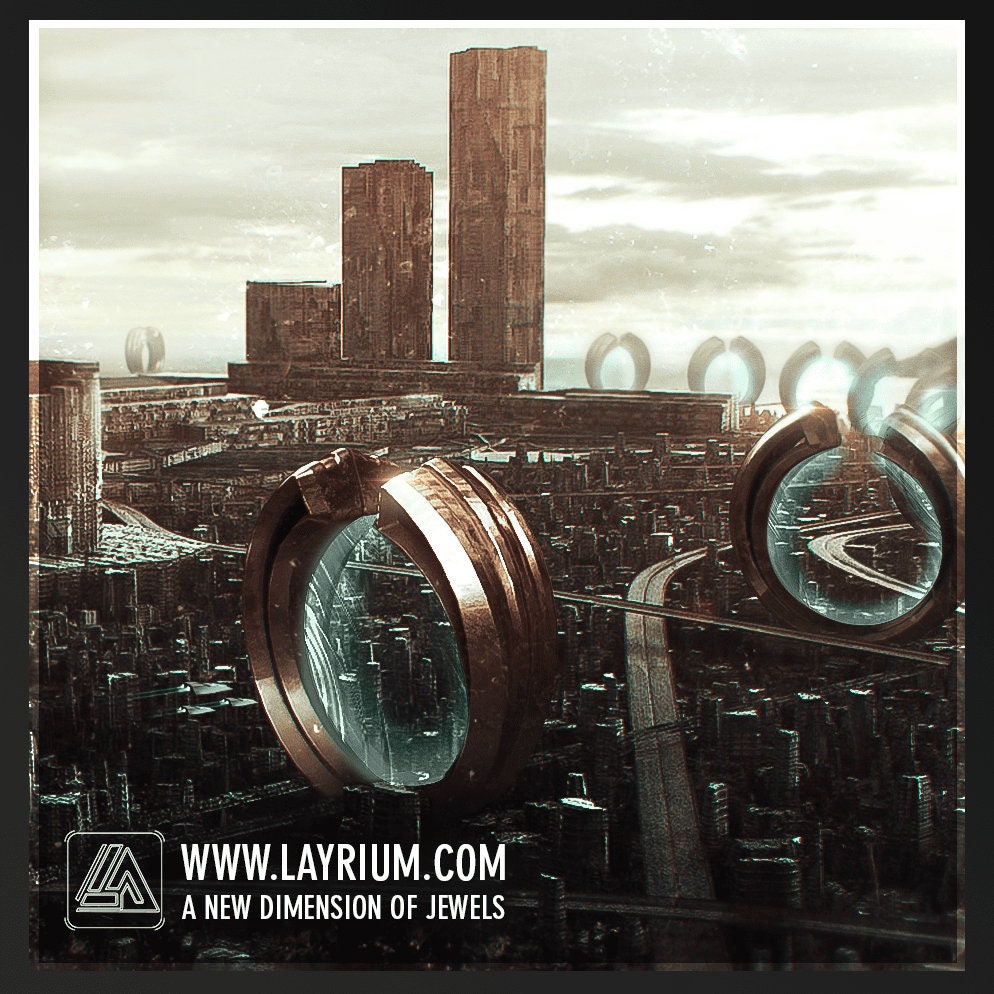 CYCLONE - RING, Bronze, Cyberpunk, Futuristic, Sci-fi and Fantasy, 3D ...
