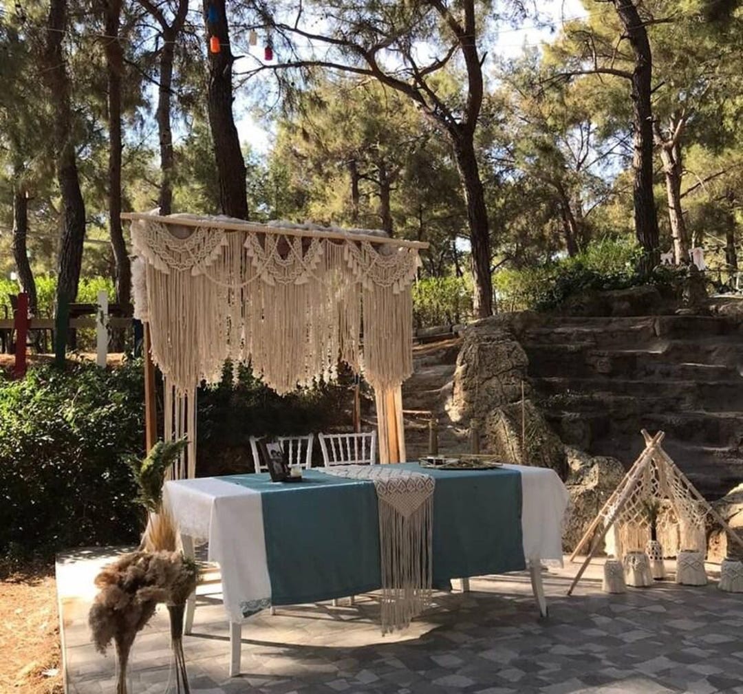 Handmade Wedding Arch, Macrame Wedding Arch Arbor, Macrame Wedding ...