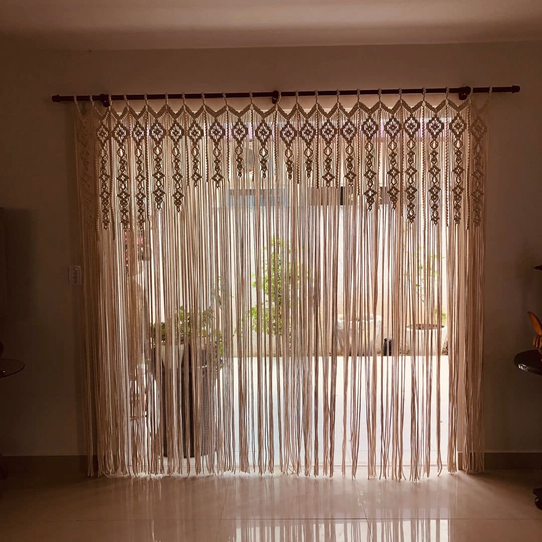 Handmade Macrame Large Curtains Bohemian Decoration Wall Arch Backdrop ...