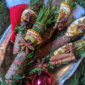 Winter Solstice Smudge Stick,yule, Alternative,alter,blend,cleanse, - Etsy
