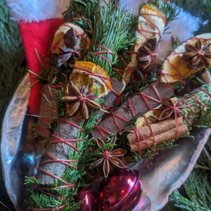 Winter Solstice Smudge Stick,yule, Alternative,alter,blend,cleanse, - Etsy