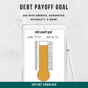 Debt Payoff Goal Tracker Debt Tracker Printable Debt Free - Etsy