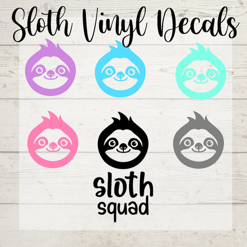 Sloth Decals - Etsy