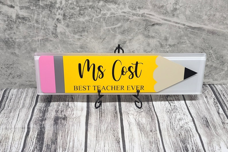 Pencil Teacher Name Sign Personalized Teacher Tiles Teacher - Etsy
