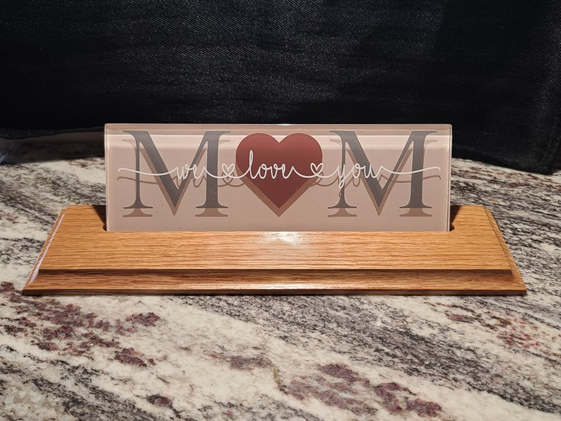 Wood Tile Plaque Stands Wooden Stands for Name Tiles Mom - Etsy