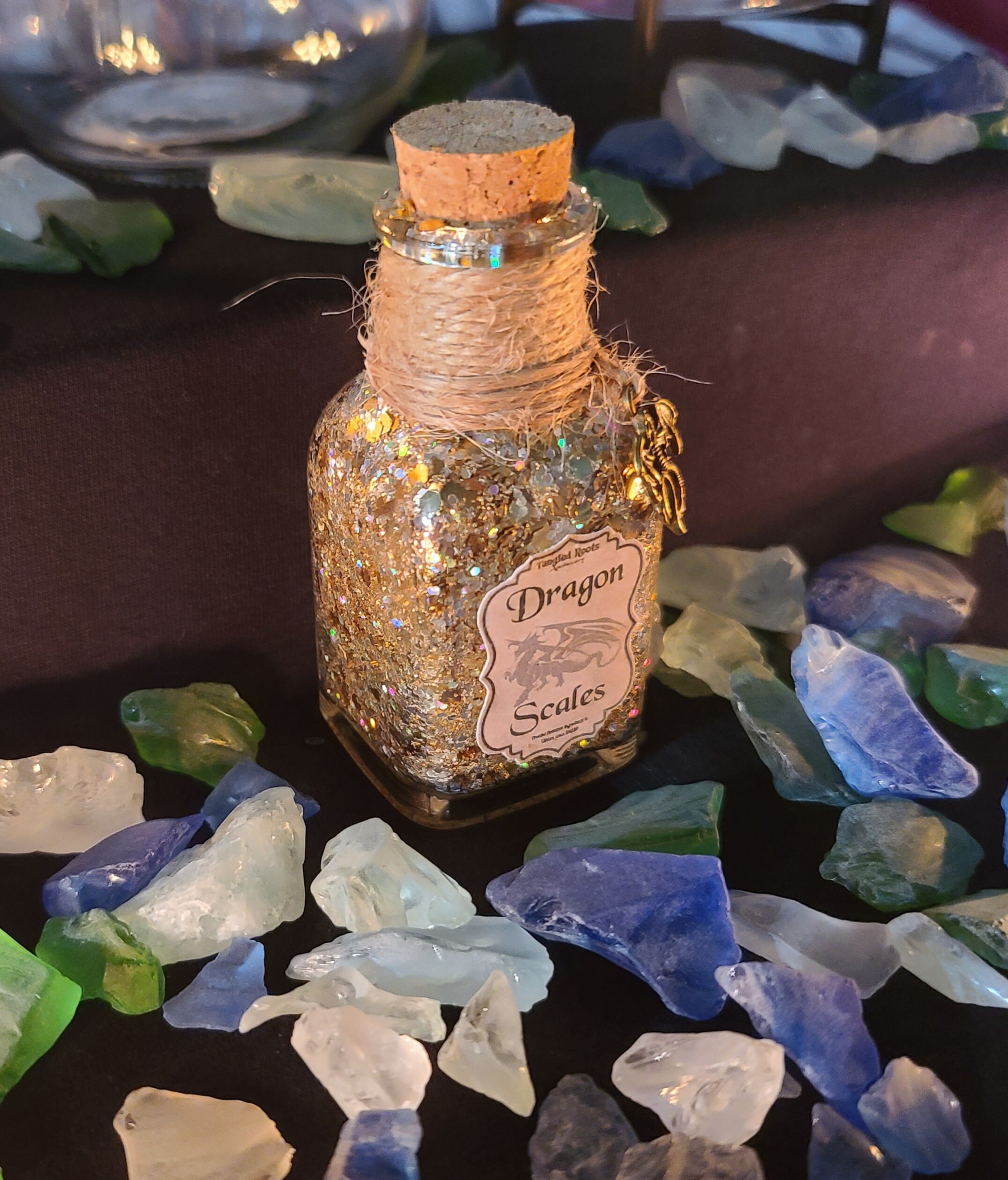 Dragon Scales Halloween Potion Bottle Decor Gold | Etsy