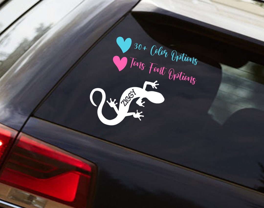 Custom Gecko Lizard Vinyl Car Decals - Etsy