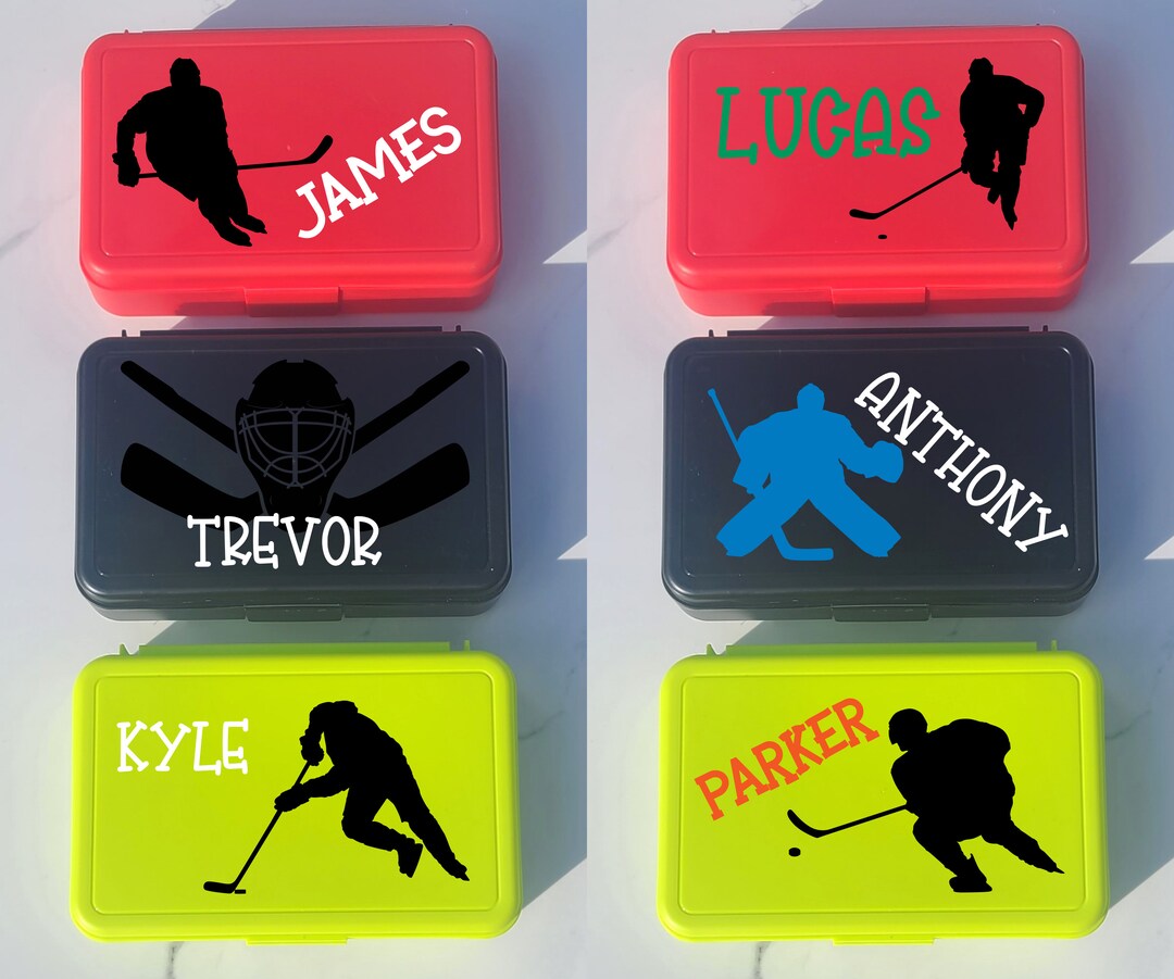 Back to School Sports Hockey Theme Personalized Pencil Box School ...
