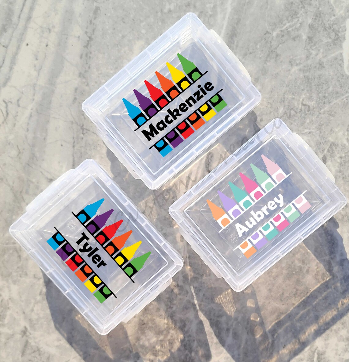 Back to School Supplies Personalized Crayon Box Craft - Etsy