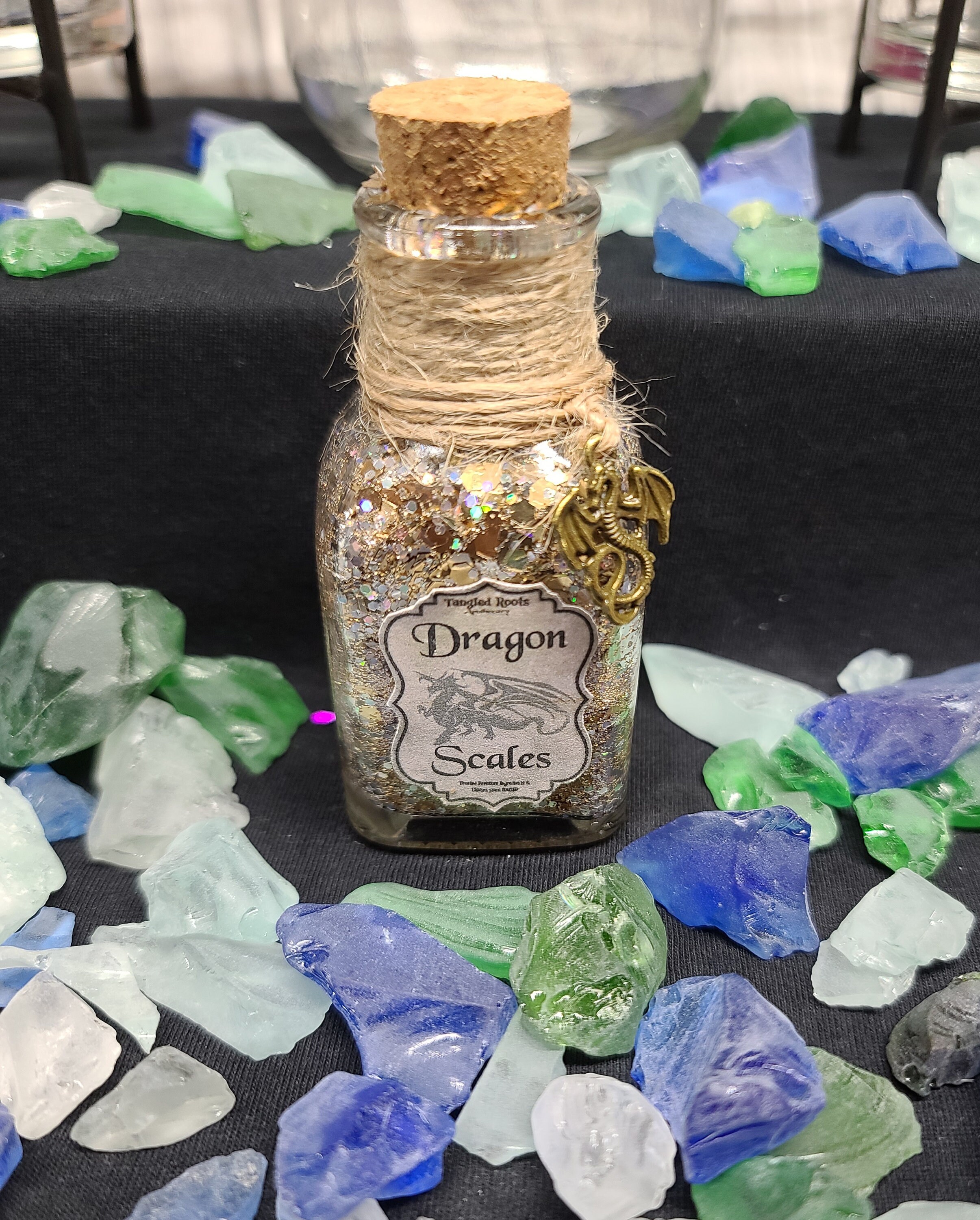 Dragon Scales Halloween Potion Bottle Decor Gold | Etsy