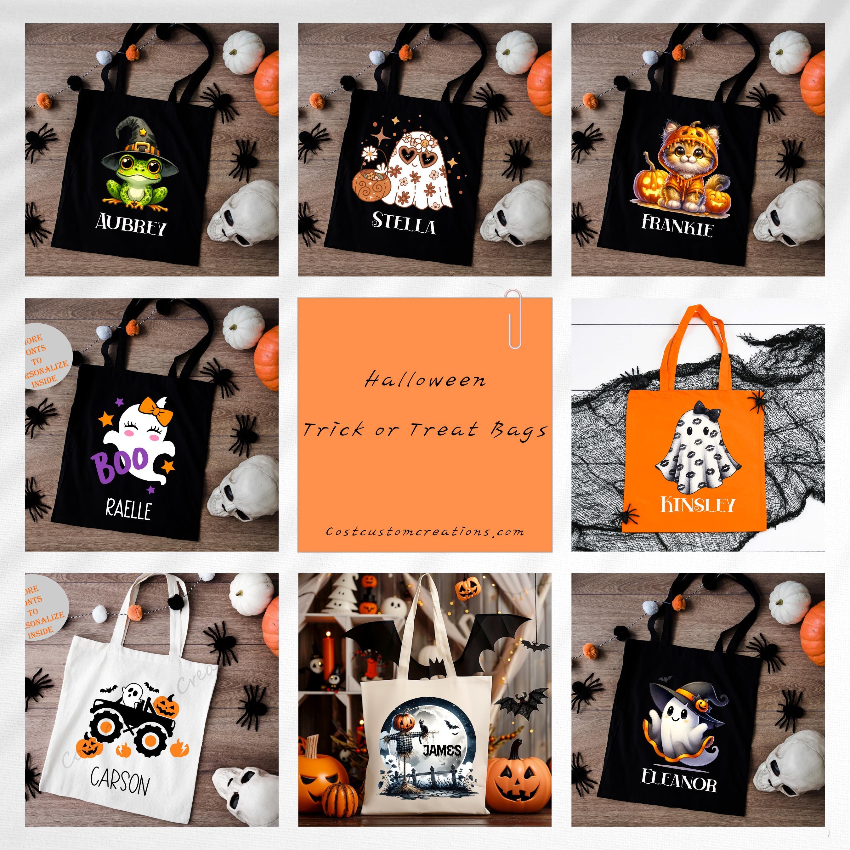 Pumpkin Ghost Monster Truck Trick or Treat Bag, Kids Candy Bag ...