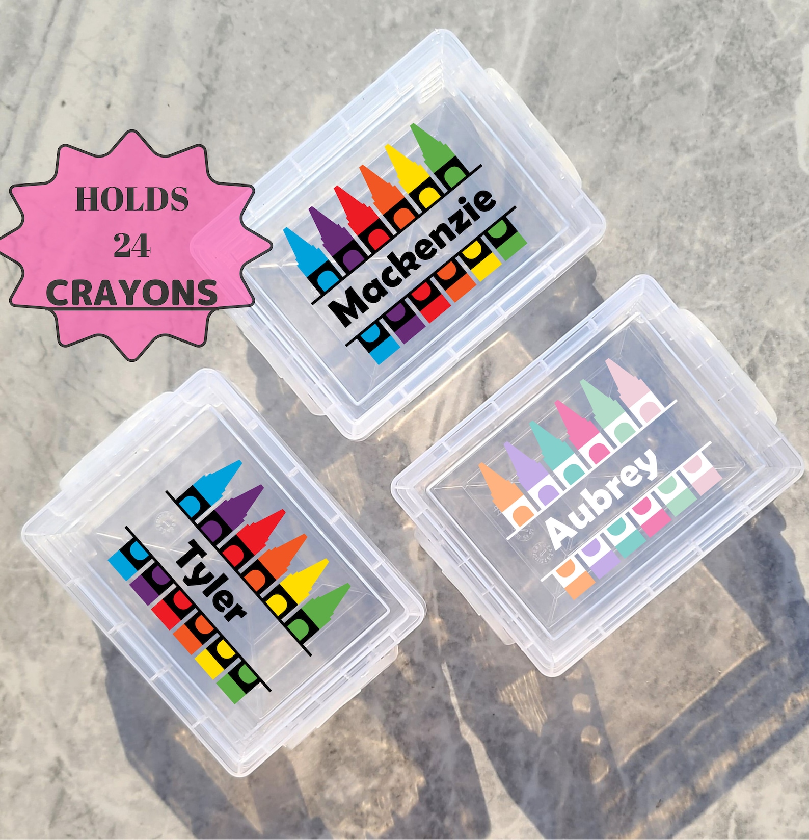 Back to School Supplies Personalized Crayon Box Craft - Etsy