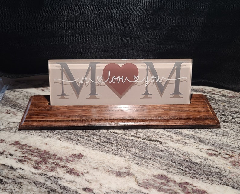 Wood Tile Plaque Stands Wooden Stands for Name Tiles Mom - Etsy