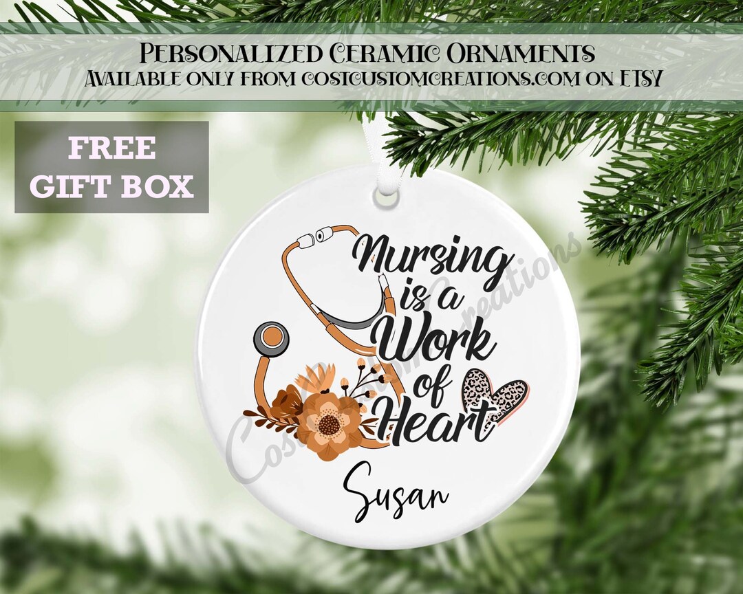 Nurse Ornament, New Nurse Gift, Nurse Christmas Ornament, Nursing ...