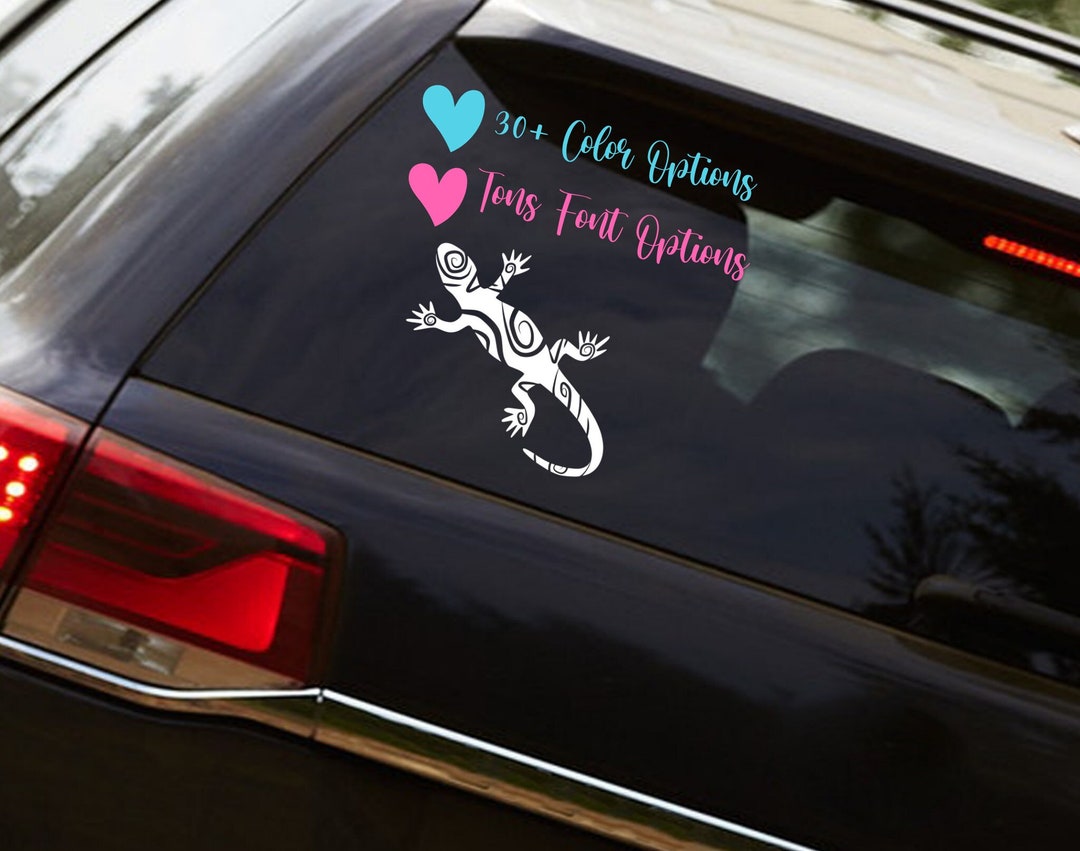 Gecko Lizard Mandala Vinyl Car Decals - Etsy