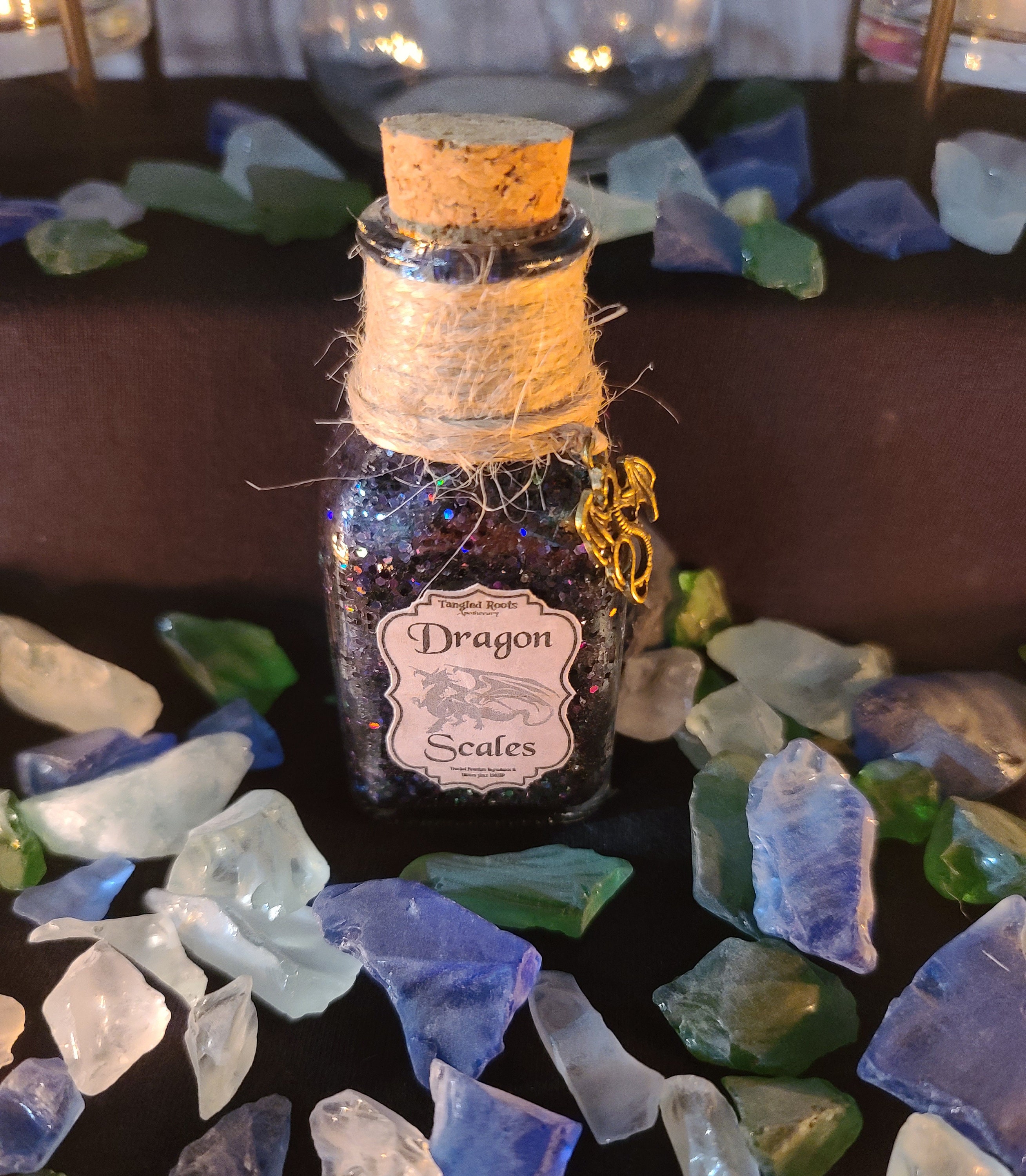 Dragon Scales Halloween Potion Bottle Decor Black | Etsy