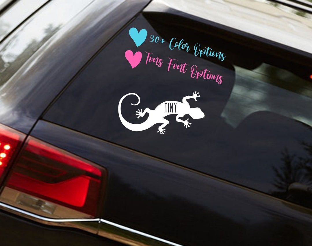 Personalized Gecko Lizard Vinyl Car Decals, Reptile Tank Decal - Etsy