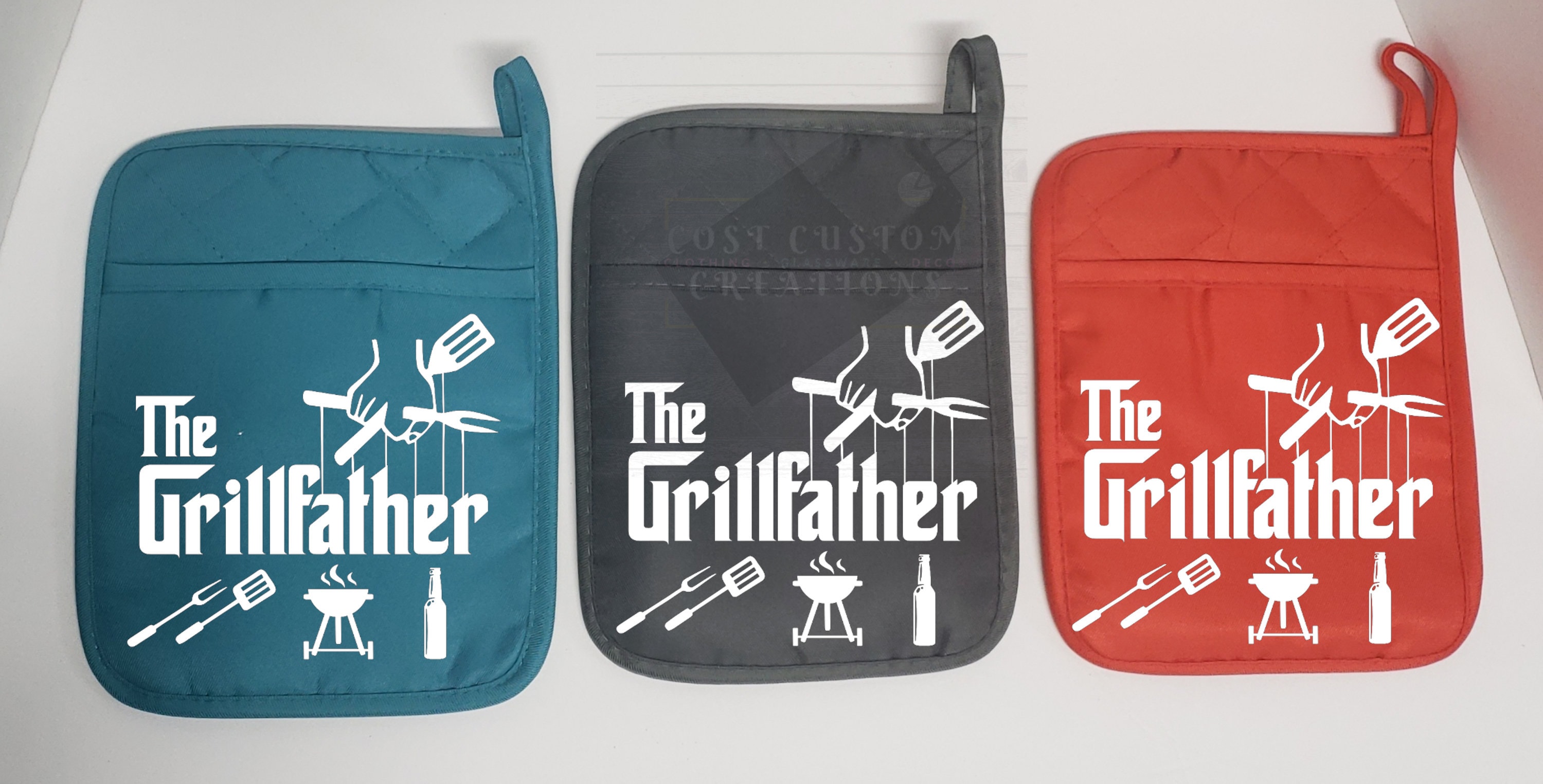 Grillfather Dad Potholder Fathers Day Gift Gifts for - Etsy