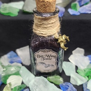 Bat Wing Tonic Potion Bottle Halloween Witch and Wizard Tiered Tray ...