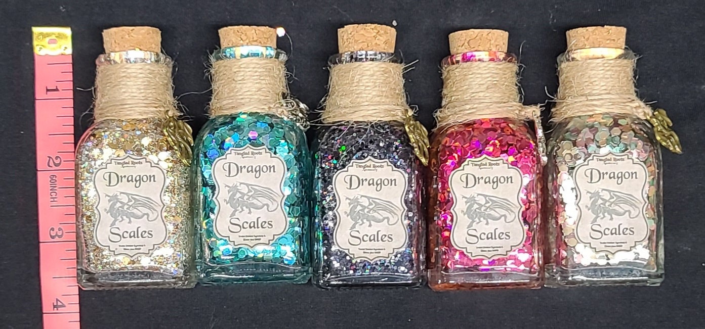 Dragon Scales Halloween Potion Bottle Decor Black | Etsy