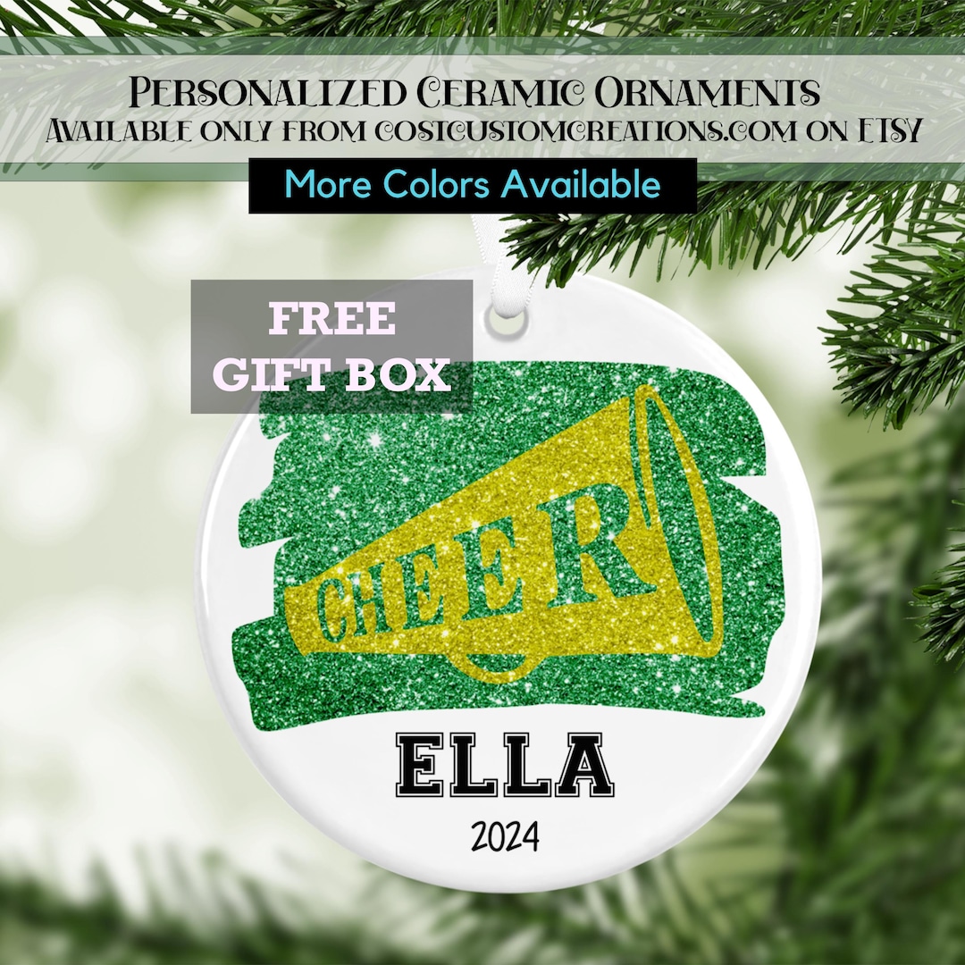 Cheerleader Ornament, Personalized Cheer Christmas Gifts, Cheer Team ...